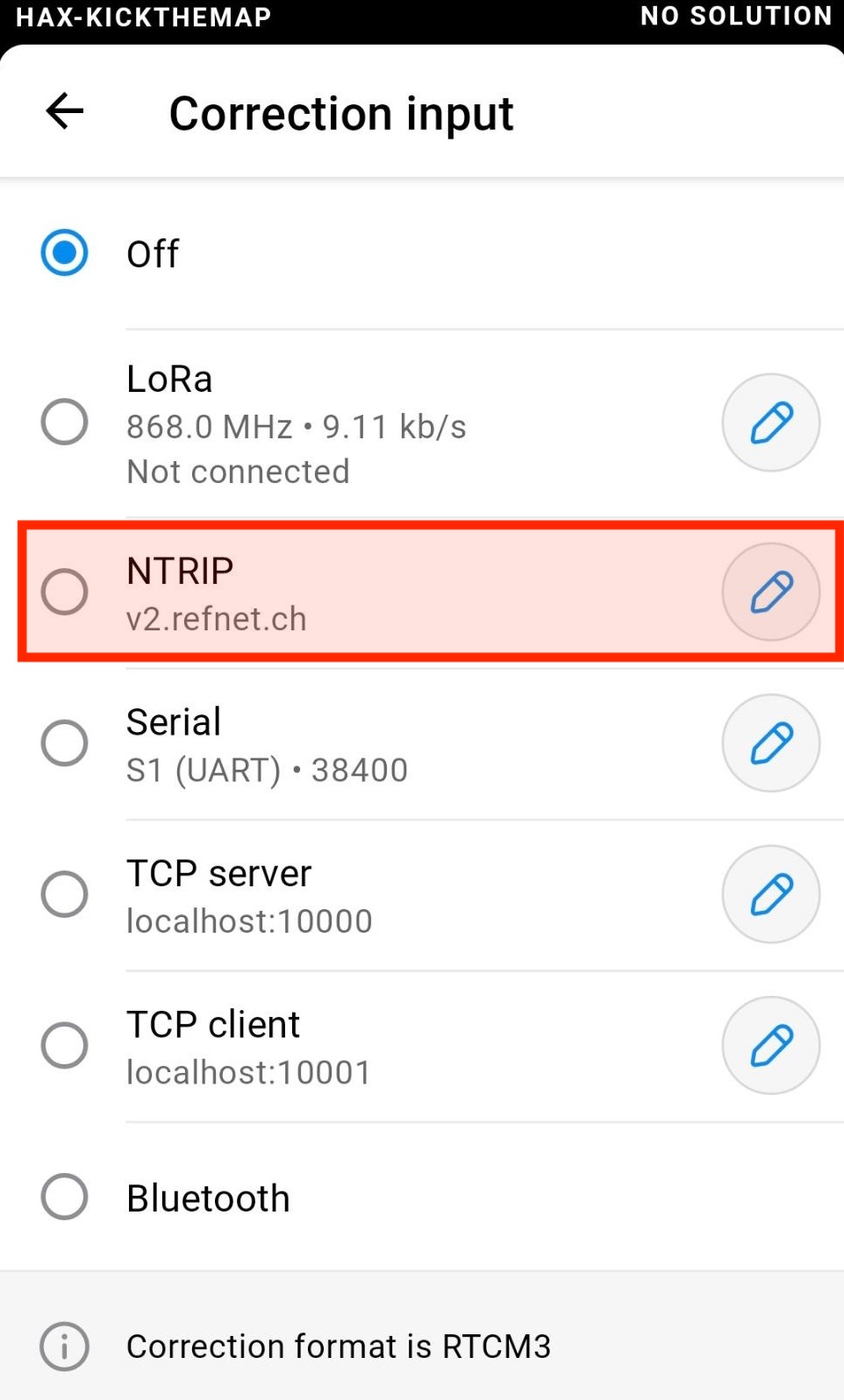 HaX RTK Setup for Android (H version – deprecated) – KickTheMap support