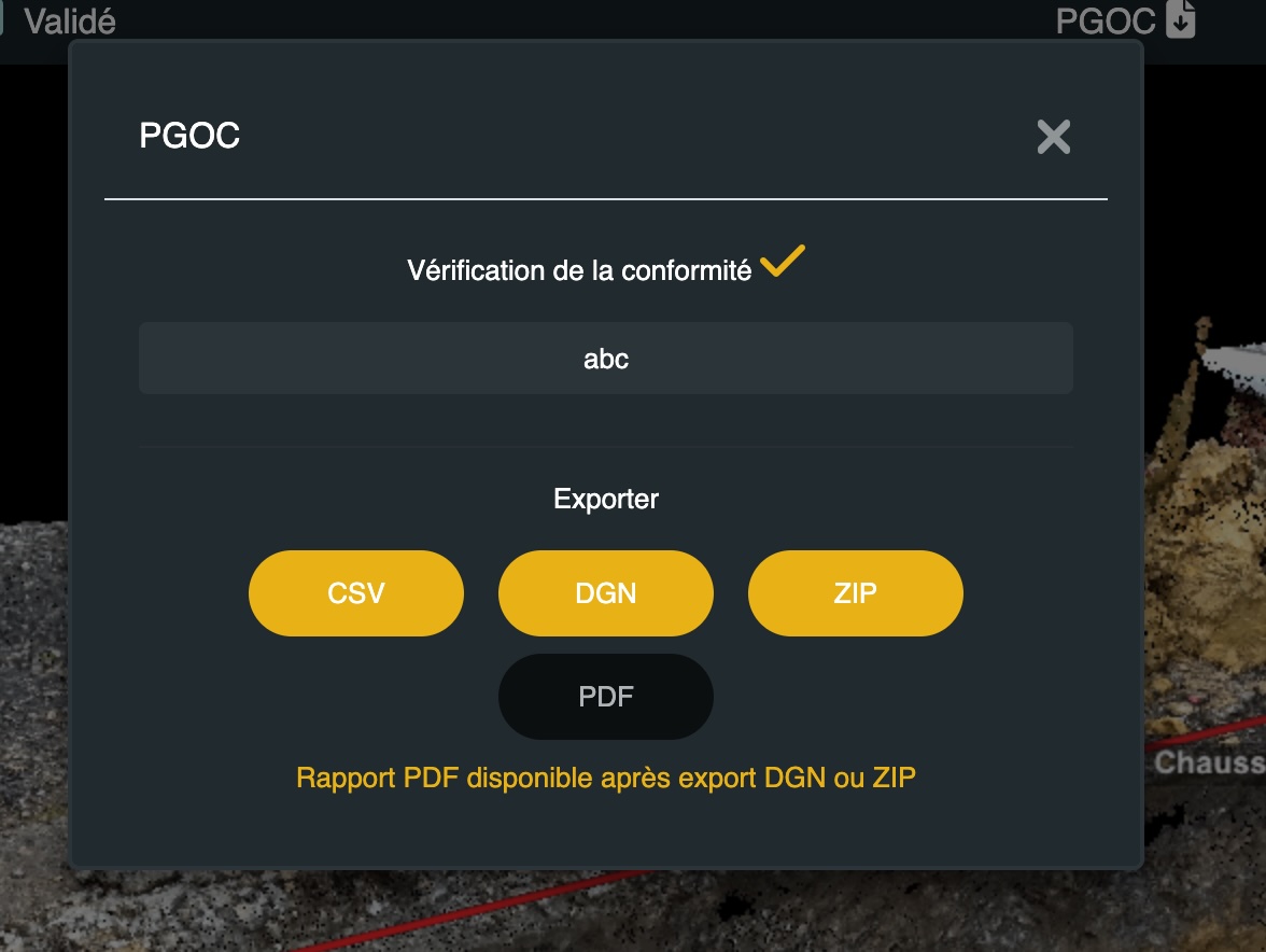 Création et export du PGOC – KickTheMap support